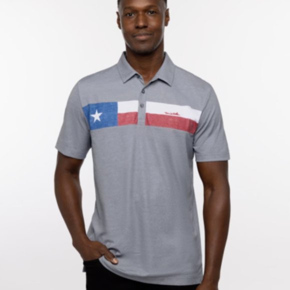 Travis Mathew | Shirts | Travis Mathew Rattler Texas Flag Grey Heather ...